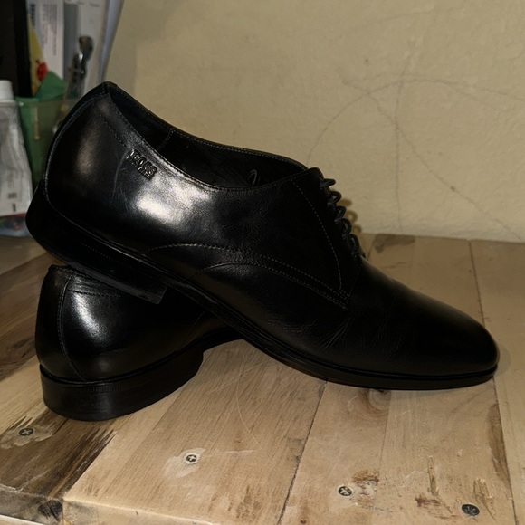Hugo Boss | Shoes | Hugo Boss Mens Blk Mitano Leather Derby 590694 Sz ...